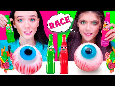 ASMR RAINBOW CANDY RACE CHALLENGE | Best Compilation By LiLiBu