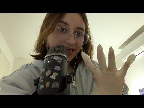 ASMR HAND SOUNDS FINGER FLUTTERING + CREMA + GUANTES + MOUTH SOUNDS
