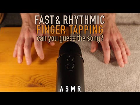 ASMR Fast & Rhythmic Finger Tapping To Music | Can You Guess The Song ...