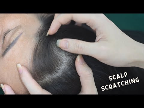 ASMR Nape Scratch, Hair Parting With Snoring, Breathing Sounds For ...