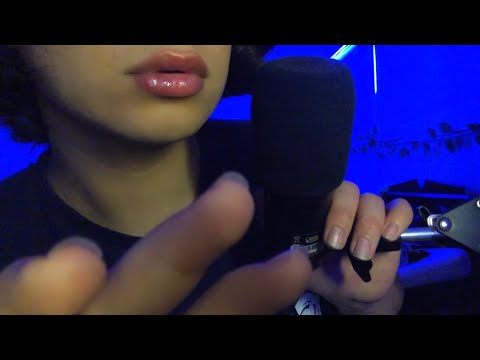 ASMR - Touching your face and mouth sounds