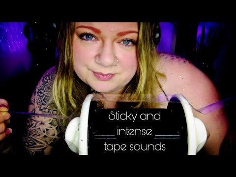 [ASMR] Sticky and intense tape sounds on your ears (No talking)