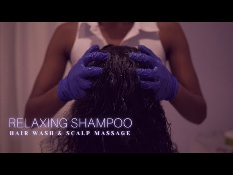💈ASMR HAIR WASH, SCALP & FACE MASSAGE w/ BACK SCRATCHING | FULL BARBERSHOP EXPERIENCE by LADY BARBER