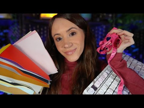 ASMR Personal Assistant Helps You Glow Up 💖 (color analysis, measuring ...