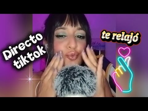 ASMR en vivo de tiktok: te cuido y te relajo con susurros y sonidos suaves.