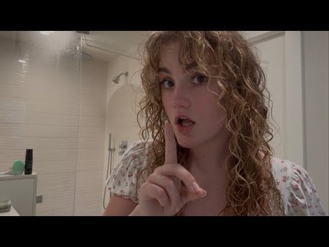 grwm in my parents’ bathroom ASMR (shhh we can’t get caught Personal ...