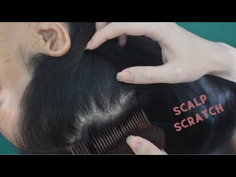 ASMR Relaxing Hair Sounds ( Scalp Scratch, Hair Combing Real Person ...