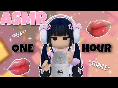 roblox asmr 🌸꒱ ONE HOUR of pure ear-to-ear mouth sounds! ♡ asmr while ...