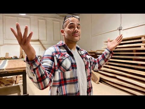 ASMR Tapping Wood from Costa Rica in my Woodshop