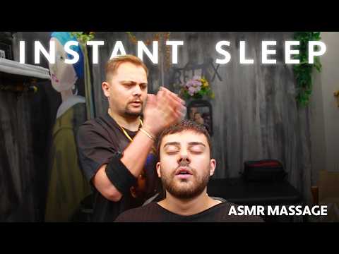 INSTANT SLEEP | ASMR SLEEP MASSAGE IN A Real BARBER SHOP (asmr head ...