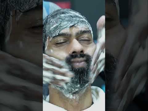 Hair And Beard Wash With Shampoo ASMR #shorts