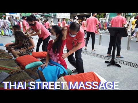 $4 THAI STREET MASSAGE In Bangkok FOOT MASSAGE/ Neck Head Shoulder ...
