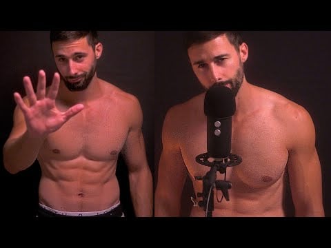 Shirtless ASMR Caressing a Fit Male Body and Fast Hand Sounds