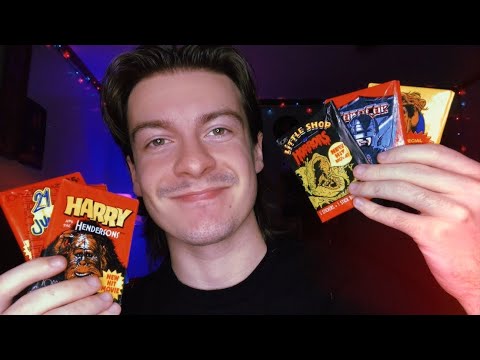 [ASMR] Opening Vintage Movie Trading Card Packs Show & Tell