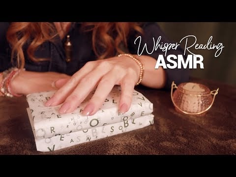 ASMR Whisper Reading by Candlelight 🕯️ Pages, Tapping, Crinkles, Light ...
