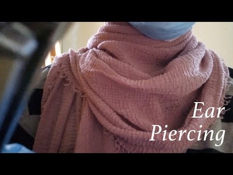 ASMR | Ear piercing (Soft spoken & layered sound)