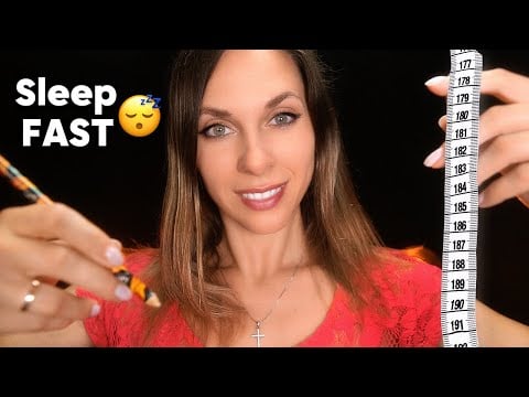 ASMR Measuring Your Face & sketching you for SLEEP, Personal Attention 📐