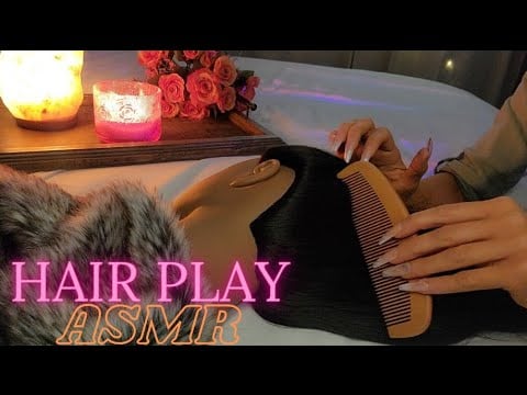ASMR Hair Play ☁️ Scalp Massage, Hair Brushing + Scalp Scratching For Sleep #hair