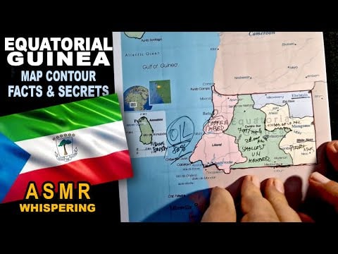 EQUATORIAL GUINEA map drawing and provinces with facts | ASMR whispered ...