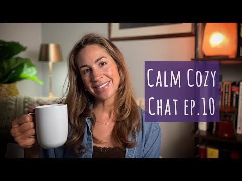 ASMR | Calm, Cozy Chat ep. 10 [Whisper rambling, mic scratching, book ...