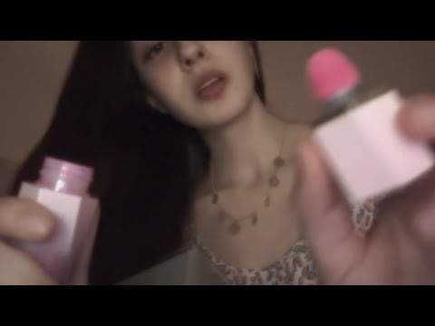 ASMR Doing Your Makeup 💜 (soft spoken with tapping and counting)