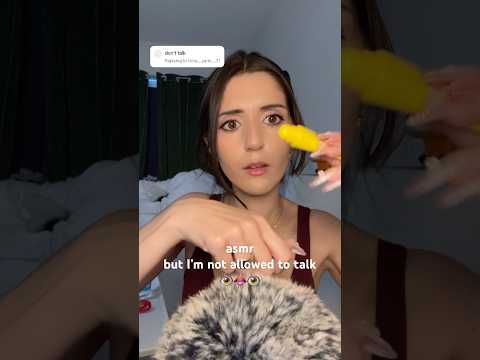 ASMR but I’m not allowed to talk?! 👁️👄👁️ #asmr #shorts #shortsvideo