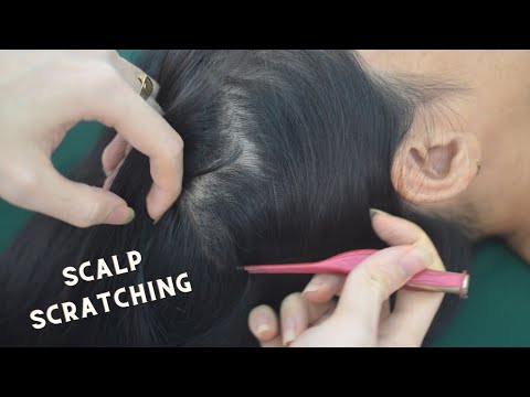 ASMR Hair Parting, Head Scratching Sounds, Tingles Hair Combing For Anxiety Reduce