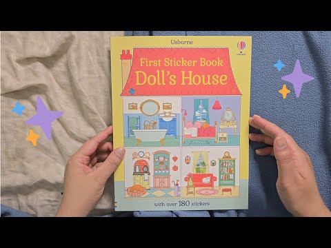 ASMR Sticker Book 📖 - Doll House - STICKERS SOUNDS ♥️ ️ 😍 ~ Whispering ...
