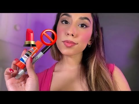 ASMR Doing Your Makeup 💜 (soft spoken with tapping and counting)