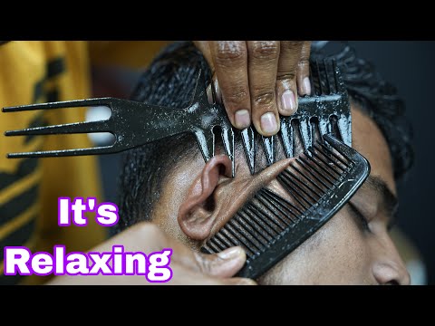 ASMR Heavy Oil Head Scratching With Comb | Relaxing Head Scratching ...