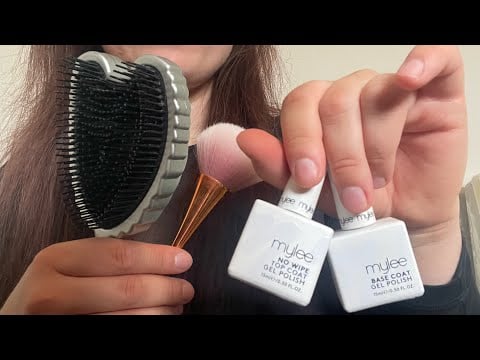 ASMR Doing Your Makeup 💜 (soft spoken with tapping and counting)