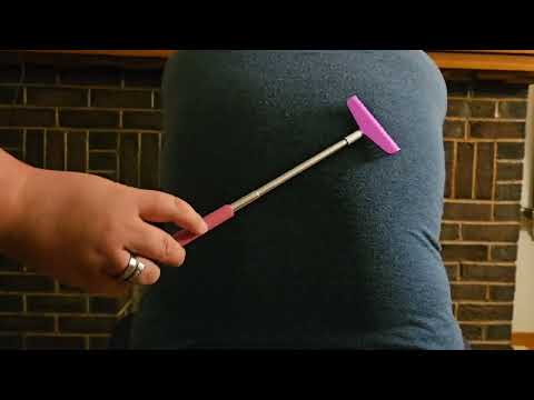 💜ASMR Back Tracing, Back Scratching with Natural Nails and Purple ...