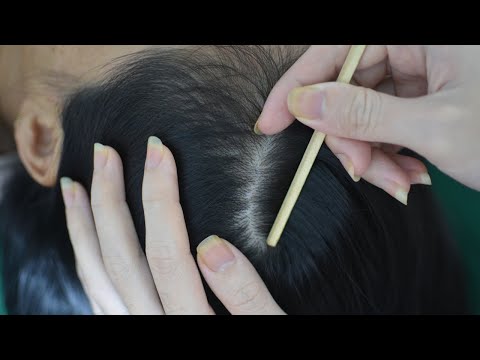 ASMR Scalp Scratching No Talking With Chopsticks For Relaxation ( No ...