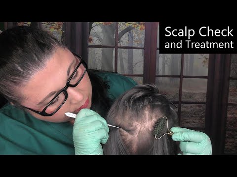 ASMR Scalp Check and Treatment for Menopause (Tweezers, Scalp Massage ...