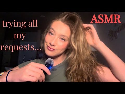 ASMR Doing My Subscribers Requests (Coconut Rain, Lip Gloss Noises ...