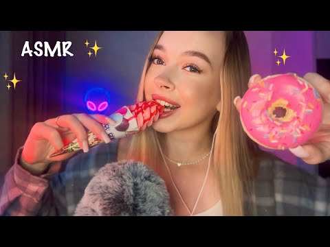 ASMR Fake Food & Hands sounds 🍩🍦🍫🐛