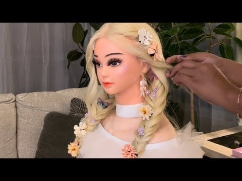 ASMR Hair And Make up Application | Perfectionist, Brading Hairstyle, Hair Fixing, Finishing Touches