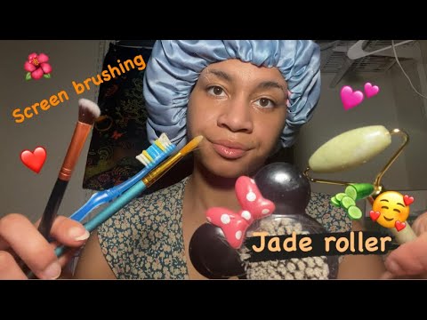 ASMR - Brushing and Jade Roller (Bridgett)