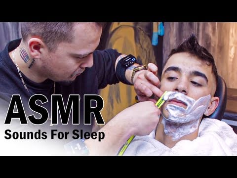 ASMR | Young Man's First Ever Beard Shave And ASMR Haircut