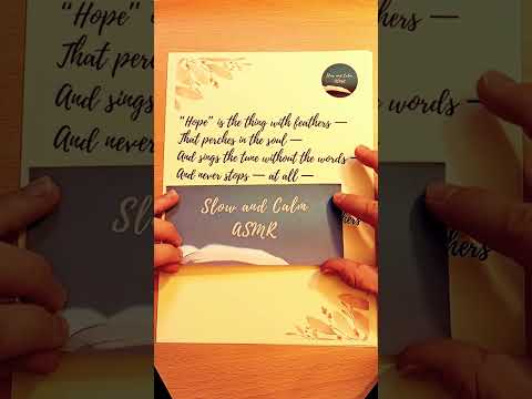 ASMR Whispered Poetry - Emily Dickinson | Gentle Calm Short for Relax ...