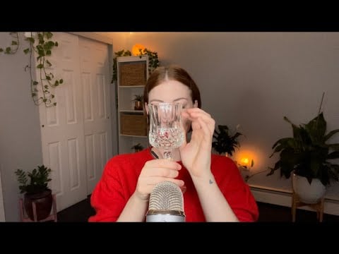 Asmr glass tapping real crystal wine glass #shorts