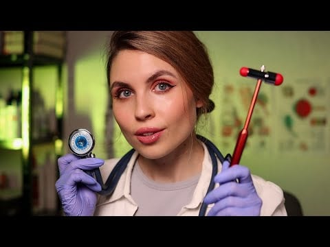 ASMR Medical Student Practices CRANIAL NERVE EXAM On You (You Can Close Your Eyes)