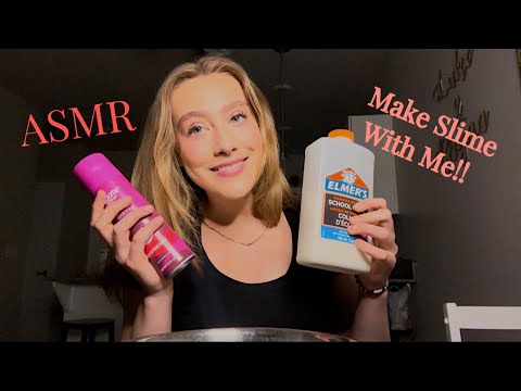 Make slime with me (asmr) using my slime kit