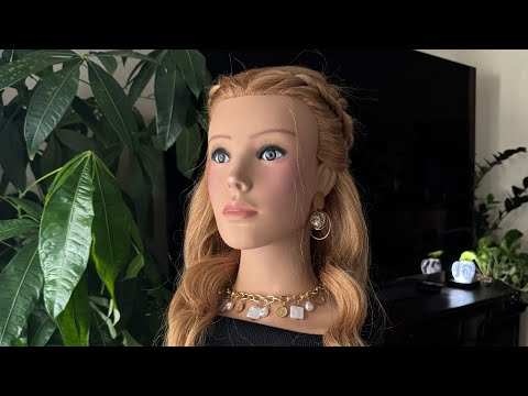 ASMR Romantic Half Up Hairstyle - Hairstyling, Hair Play, perfectionist ...