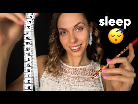 ASMR Measuring Your Face & sketching you for SLEEP, Personal Attention and RAIN sounds