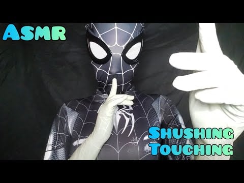 ASMR Spider girl shushing you and touching your face with surgical ...