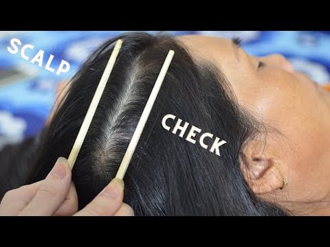 ASMR Tingly Scalp Check With Chopsticks / Triggers Relaxing For Sleep