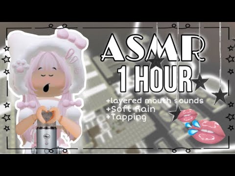 Roblox ASMR ~ 1 Hour layered mouthsounds + tapping + softrain ASMR ...