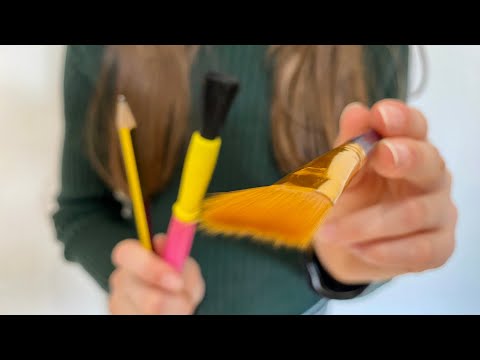 ASMR Drawing On You & Painting Your Face 🎨🖌️ Multiple Brushes with Soft ...