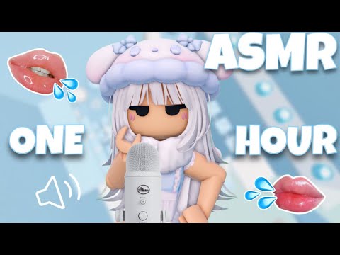 roblox asmr 🌸꒱ ONE HOUR of pure ear-to-ear mouth sounds! ♡ asmr while ...